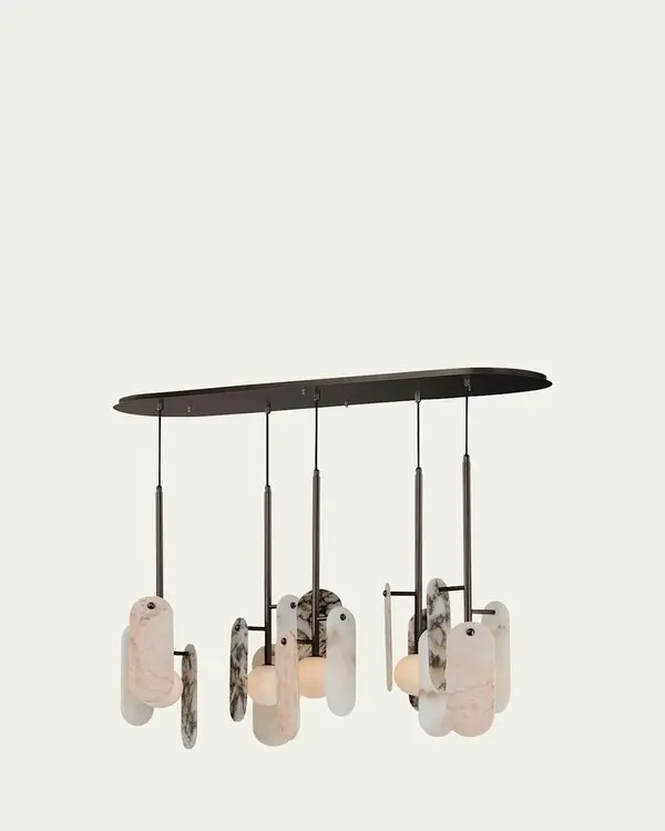 Studio M X Nina Magon Design From Megalith 5-light Pendant Various Stone