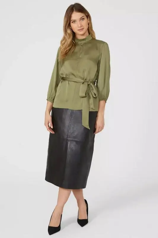 Principles Womens/ladies High-neck Blouse - Green | Editorialist