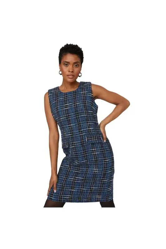 Principles Womens/ladies Bouclé Dress - Blue | Editorialist
