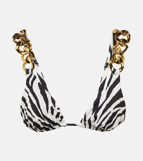 SAME Chain-embellished Bikini Top - Multicoloured