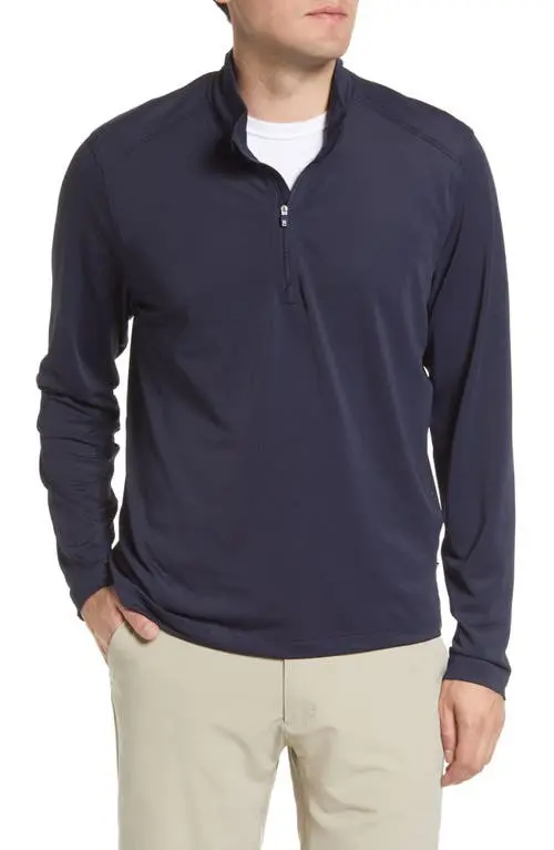 Cutter & Buck Virtue Piqué Recycled Blend Quarter Zip Pullover - Navy Blue