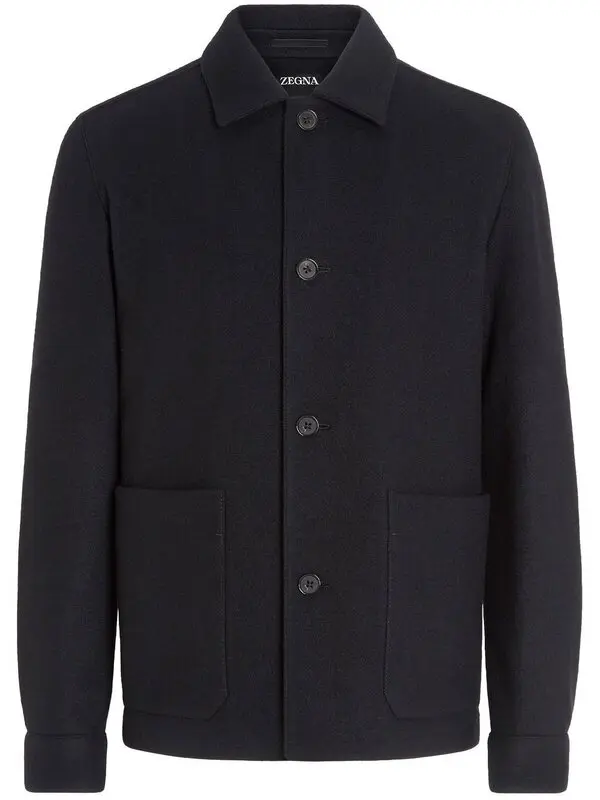 Zegna Alpe Chore Button-up Shirt Jacket - Black