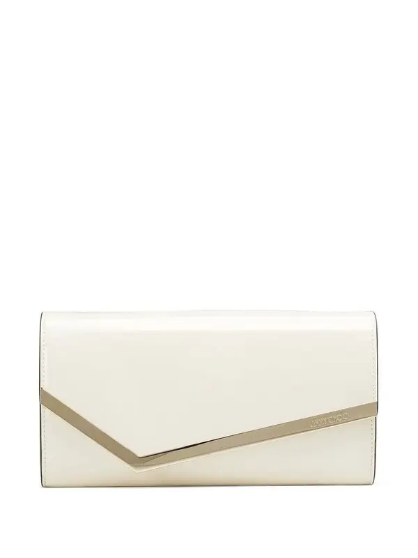 JIMMY CHOO Emmie Leather Clutch - White
