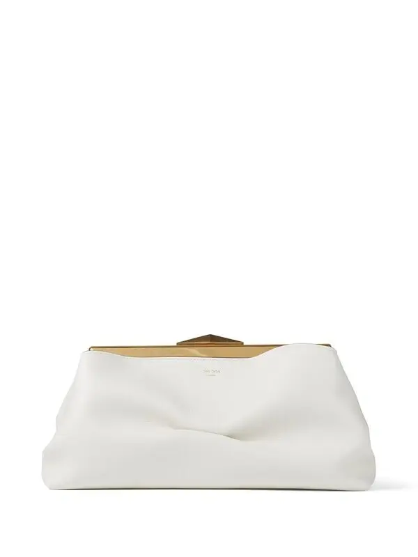 JIMMY CHOO Diamond Frame Clutch - White