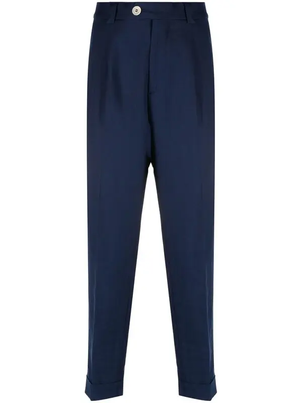 Brunello Cucinelli Tailored Cropped Trousers - Blue