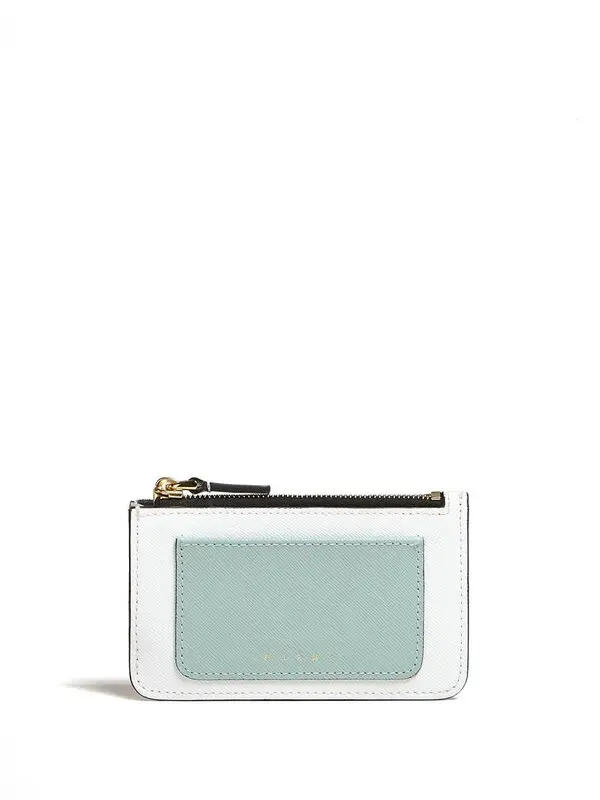 Marni Logo-embossed Leather Wallet - Neutrals
