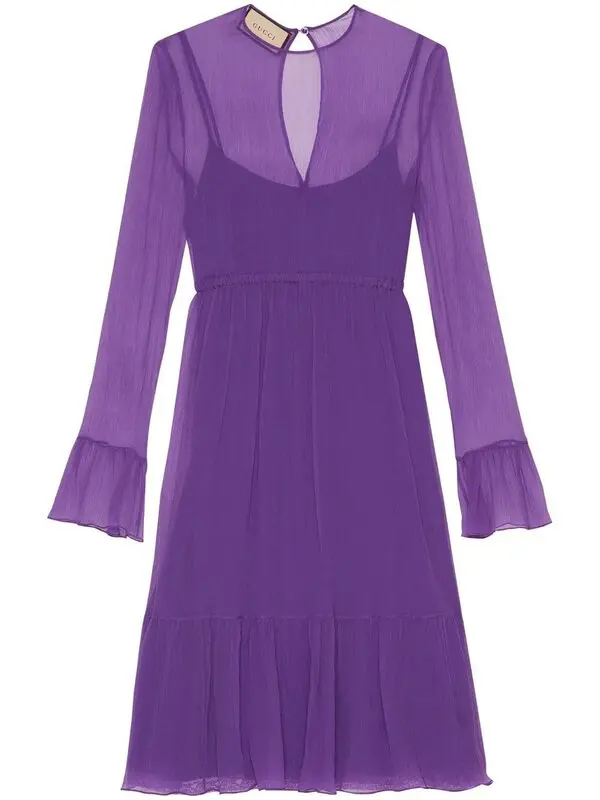 Gucci Silk Chiffon Midi Dress