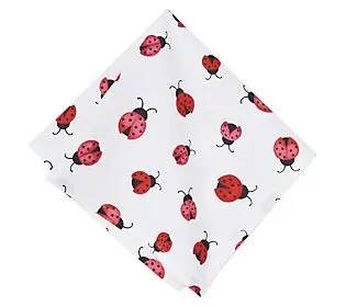 VALERIE PARR HILL Ladybug Pattern Spring Napkin, Set Of 6 Valerie