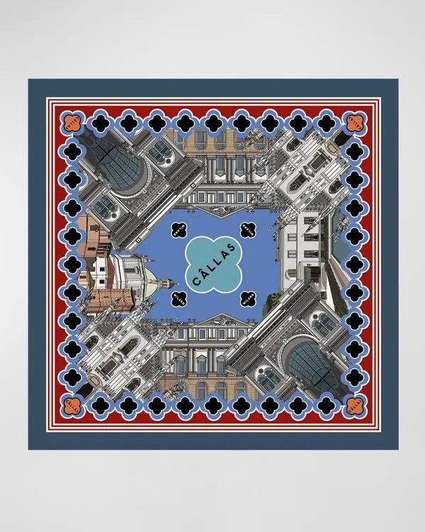CALLAS MILANO Printed Silk Twill Scarf - Multi-color