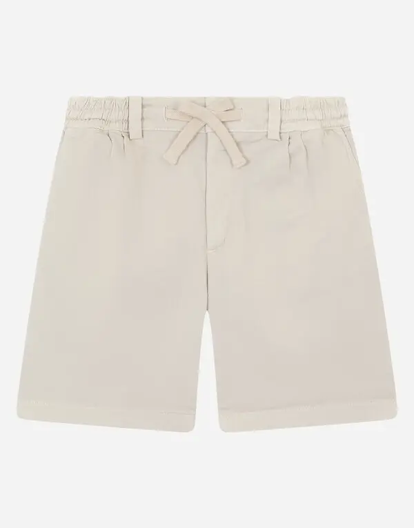 Dolce & Gabbana Garment-dyed Drill Shorts With Drawstring