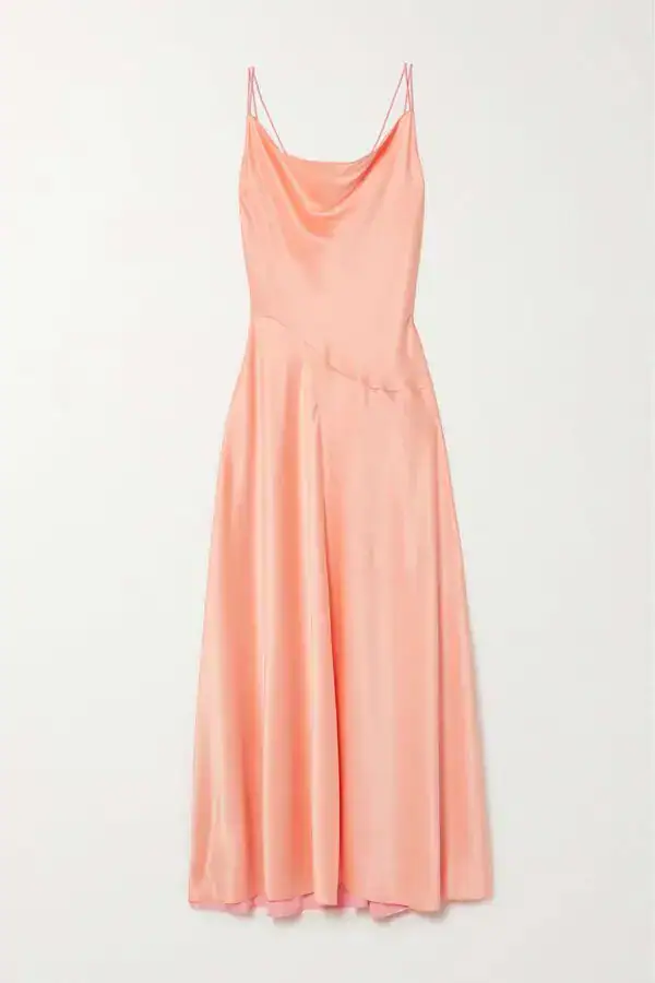 strapless open back dress Orange Satin Cutout Backless Mini Dress main image 1