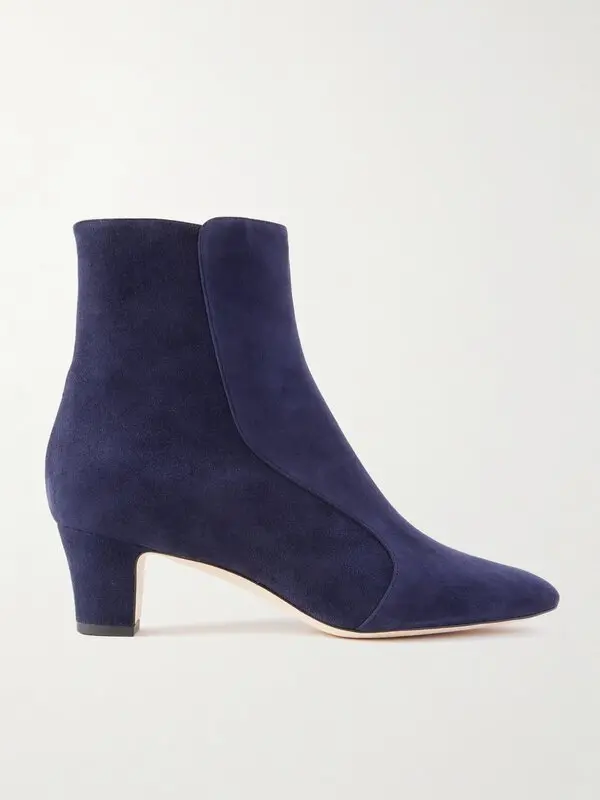 Manolo Blahnik Myconia 50 Suede Ankle Boots - Blue