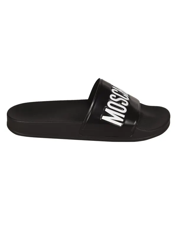 moschino sliders black