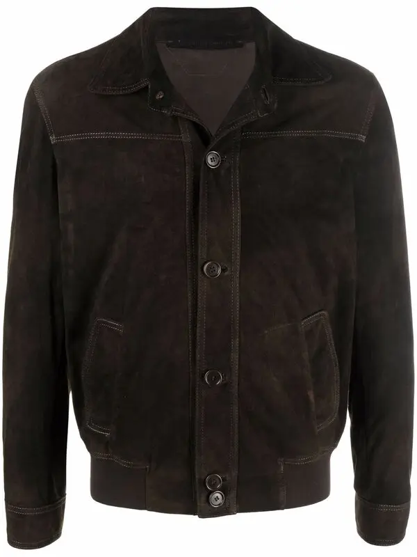 SALVATORE SANTORO Stitching-detail Bomber Jacket