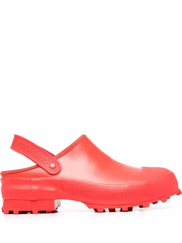 Camper Traktori Leather Clogs - Red