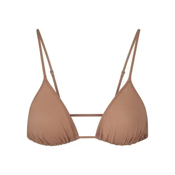 Skims Micro Cording String Triangle Bra - Sienna | Editorialist