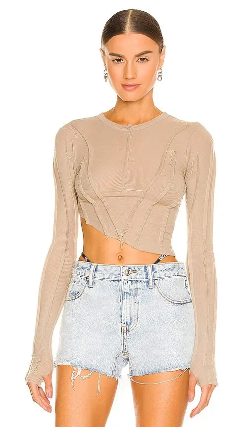 SAMI MIRO VINTAGE Asymmetric Long Sleeve Tee