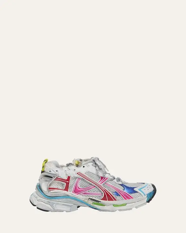Balenciaga Runner Sneakers - White/red/blue