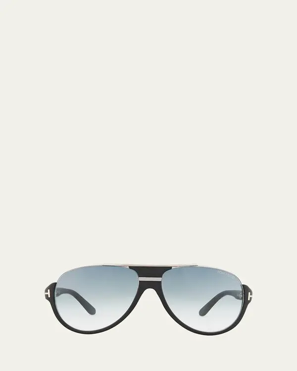 TOM FORD Dimitry Half-rim Aviator Sunglasses - Black