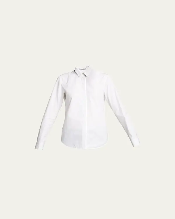 JIL SANDER Monday" Organic Cotton Poplin Shirt - White