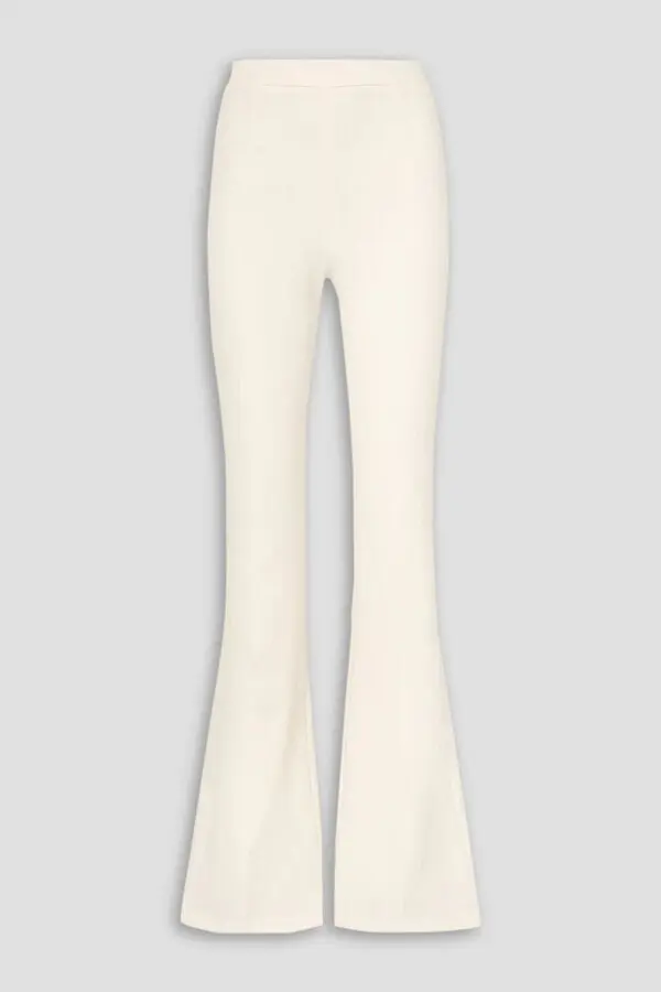Safiyaa Halluana Stretch-crepe Flared Pants - Ecru
