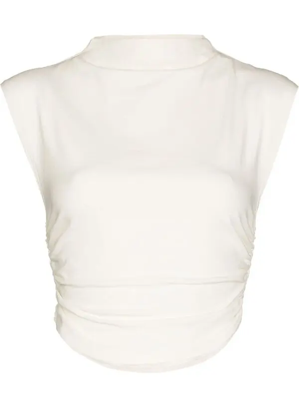 REFORMATION Lindy Organic Cotton Top - Neutrals
