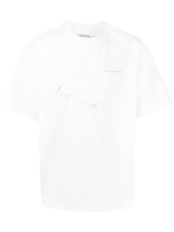 FENG CHEN WANG Logo-print Patchwork T-shirt