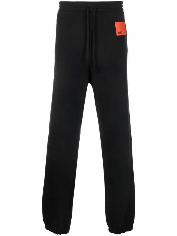 OAMC Logo-patch Cotton Track Pants - Black