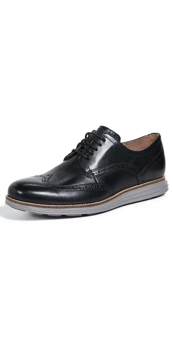 Cole Haan Original Grand Wingtip Oxford - Black/ironstone