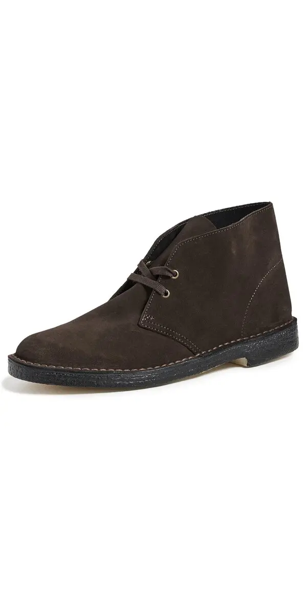 Clarks Suede Desert Boots - Brown