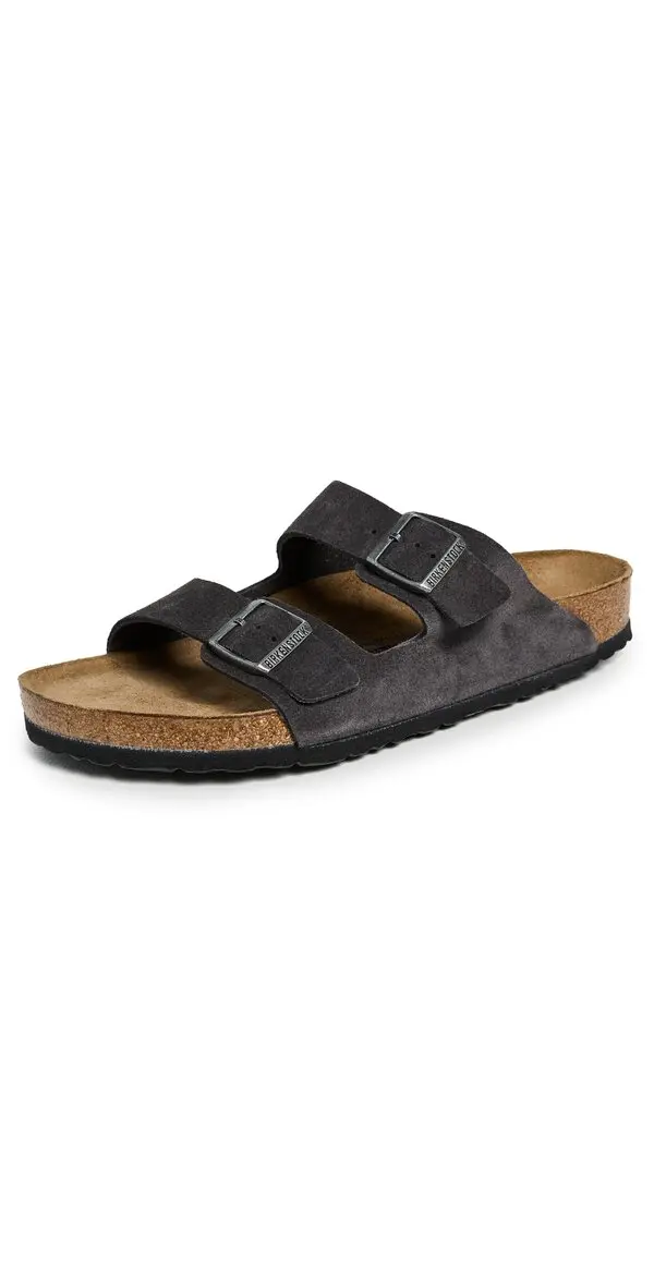 BIRKENSTOCK Suede Arizona Sandal - Velvet Gray