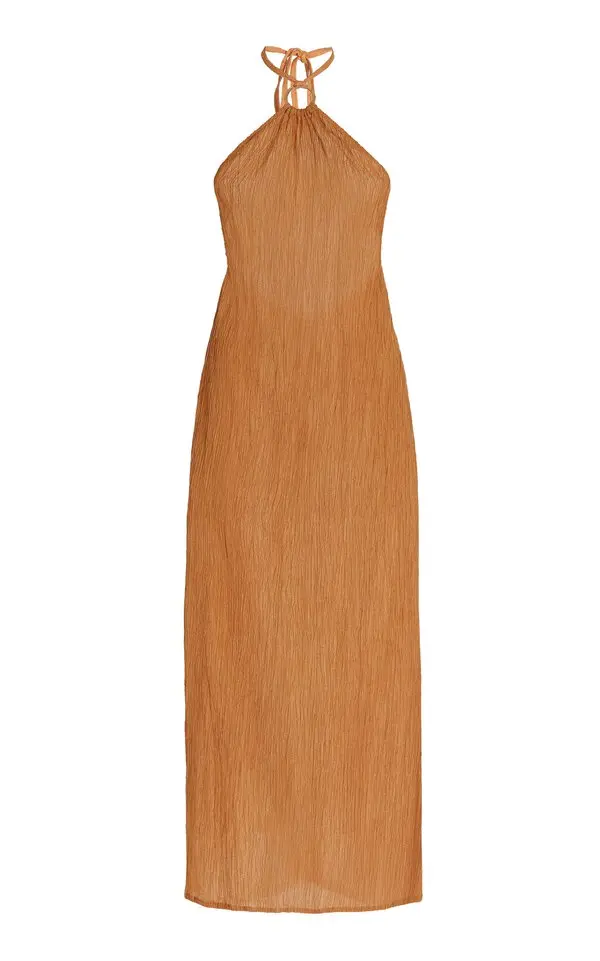 michael stars halter maxi dress ESTRELLA HALTER MAXI DRESS - TOFFEE main image 0