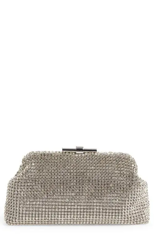 REISS Adaline Crystal Embellished Clutch - Silver