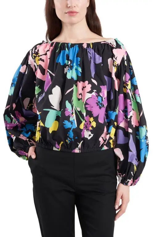 Chaus Off-the-shoulder Floral Print Top