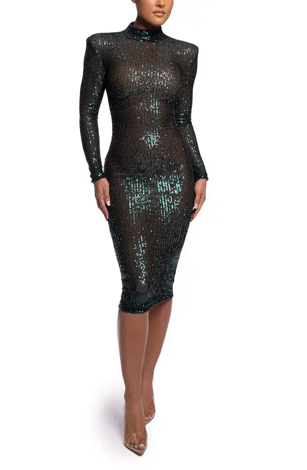 jluxlabel green dress Jluxlabel Women's Dynasty Slit Maxi Dress main image 1