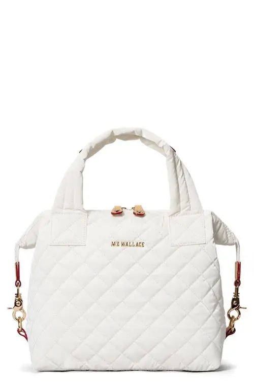 Mz Wallace Small Sutton Deluxe Tote - Chalk Liquid