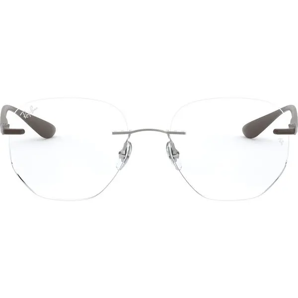 Ray-ban 51mm Rimless Eyeglasses - Spot Brn
