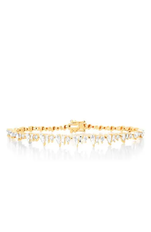 Ef Collection Faceted Diamond Eternity Bracelet