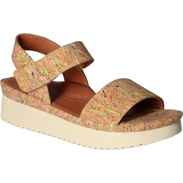 L'AMOUR DES PIEDS Abrilla Slingback Platform Sandal - Bright Multi