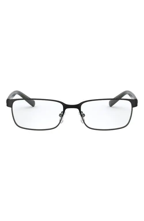 Armani Exchange 56mm Rectangular Eyeglasses - Matte Black