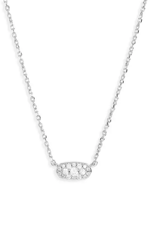 Kendra Scott Grayson Crystal Pendant Necklace - Rhodium