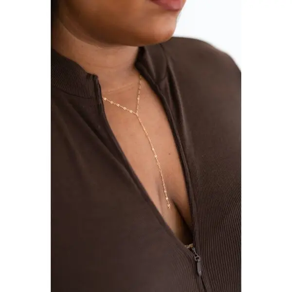 SET & STONES Phoebe Y-necklace - Gold