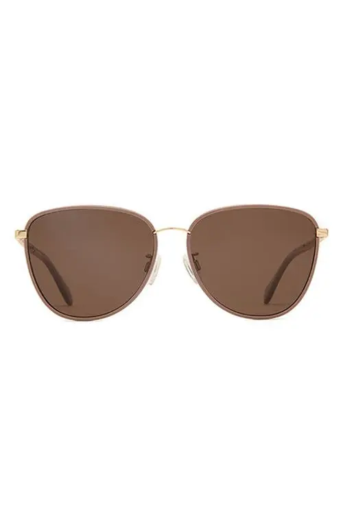 MOHALA EYEWEAR Leahi 59mm Round Sunglasses - Tuscan Rose Chain Temple