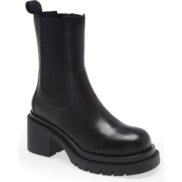 Jeffrey Campbell Looped Platform Chelsea Boot In Black 50% Off