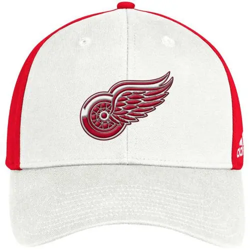 Adidas Red Detroit Red Wings Team Adjustable Hat - White | Editorialist