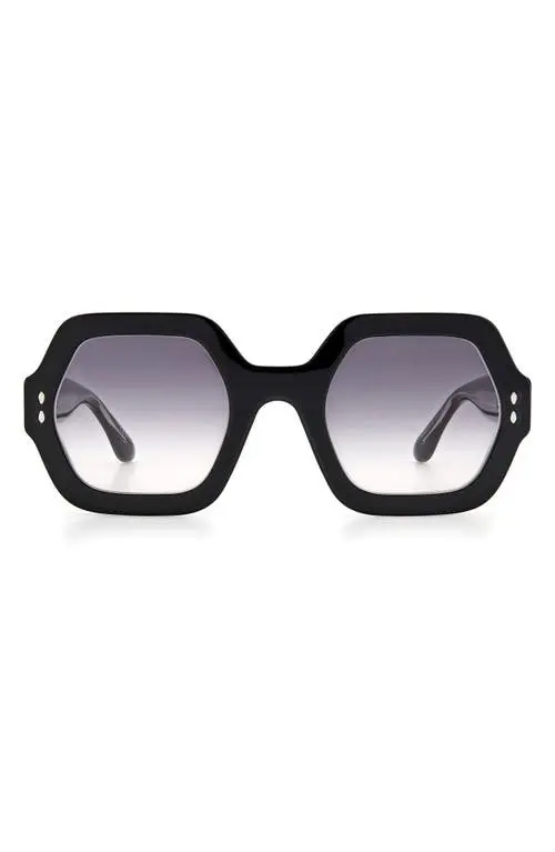 Isabel Marant 52mm Octagon Sunglasses - Black/grey Shaded