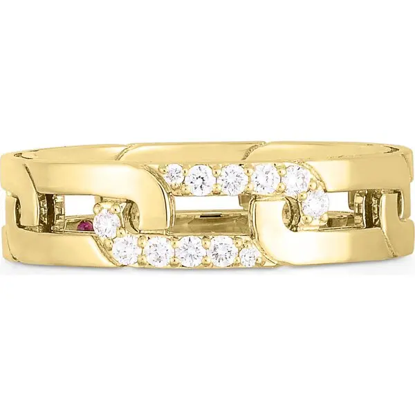 Roberto Coin Navarra Oro Classic Link Diamond Ring