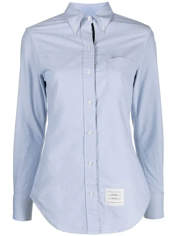 Thom Browne Logo-patch Long-sleeve Shirt