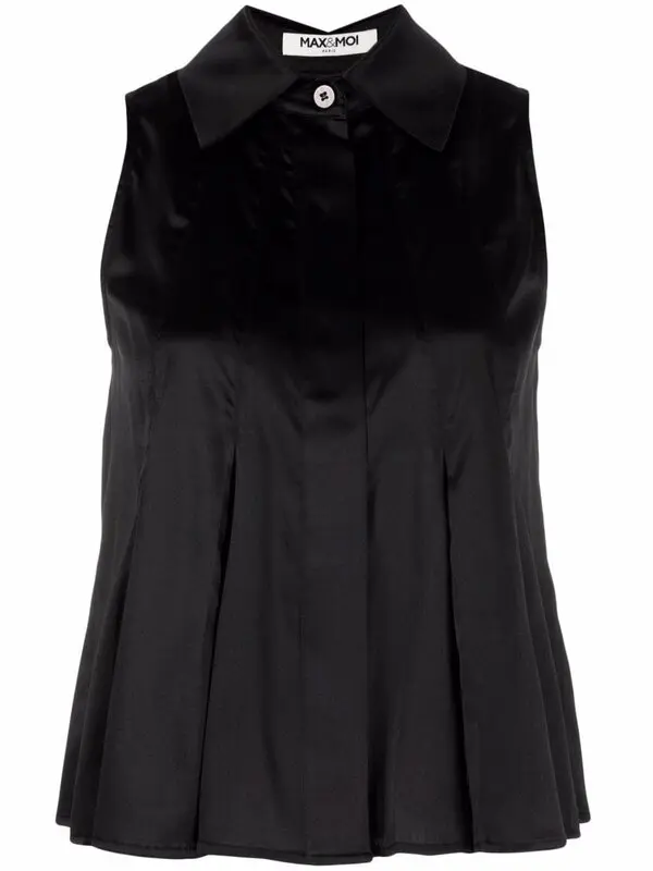 Max & Moi Sleeveless Silk Blouse