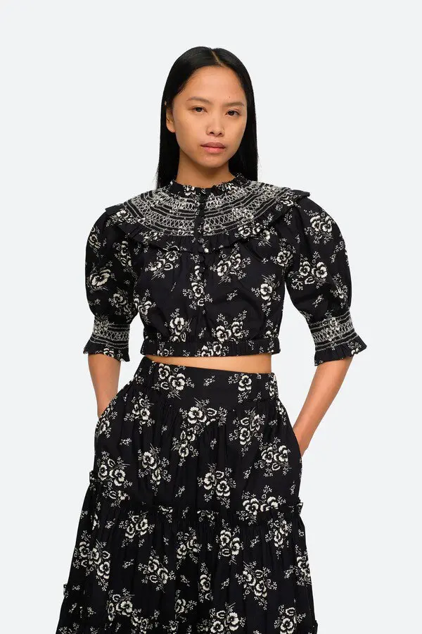 Buy Sea Alessia Cropped Top - Black At 50% Off | Editorialist